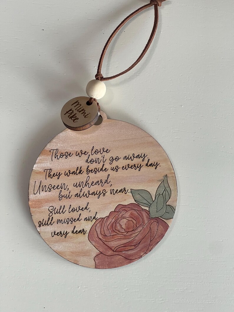 Memorial Maple Ornament: Watercolor Rose Remembrance Keepsake - Etsy