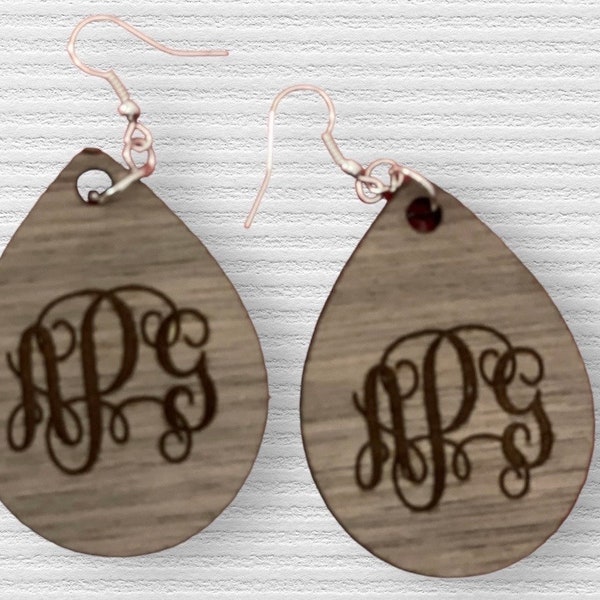 Monogram Earrings - Etsy