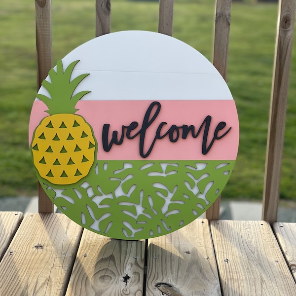 Pineapple Door Hanger - Etsy