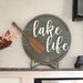 Lake Life Sign,summer Decor,lake Life Door Hanger,lake Life Wall Art ...