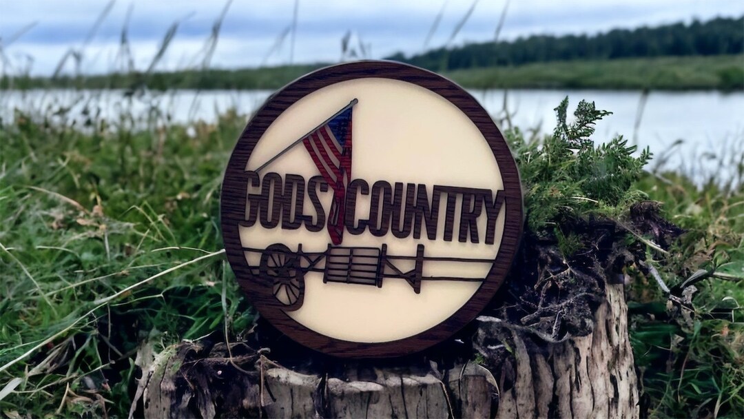 God’s Country Sign | Country Decor | Home Decor | Round Wood Sign ...