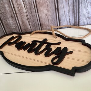 Natural Wood Laser Cut Pantry Sign, Hanging Pantry Sign, Pantry Decor, Farmhouse Pantry Sign ...