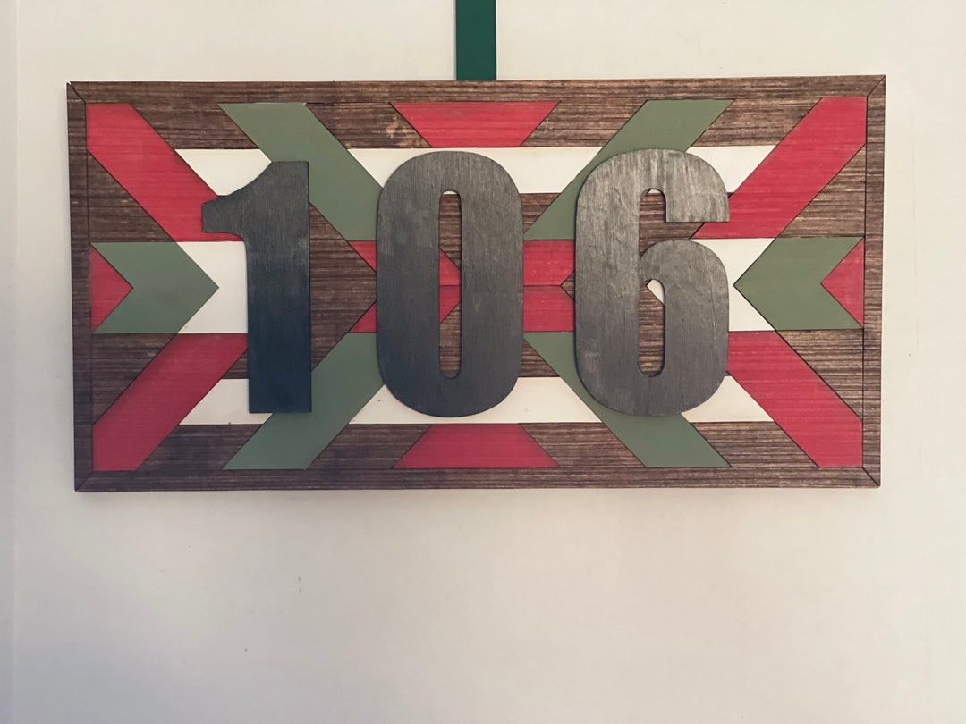 Barn Quilt Address Sign Barn Quilt Sign Porch Decor - Etsy