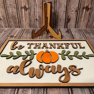 Be Thankful Always Farmhouse Wood Sign Layered Wood Sign Fall Farmhouse ...