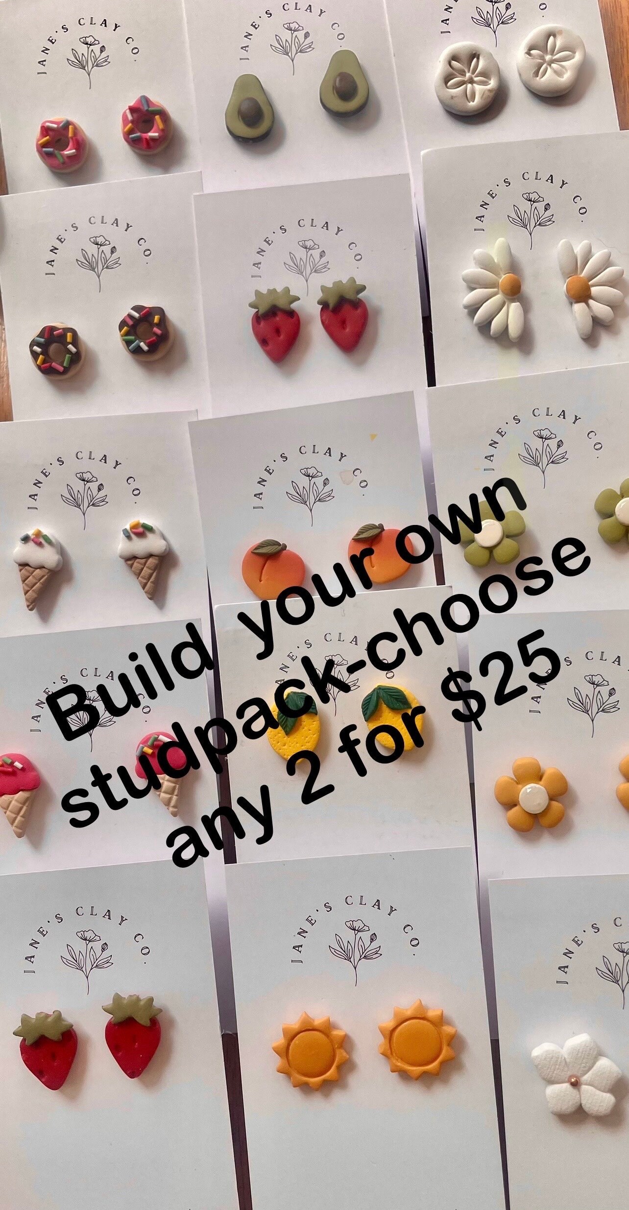 Ice Cream Cone Studs or Build Your Own Stud 2 Pack - Etsy
