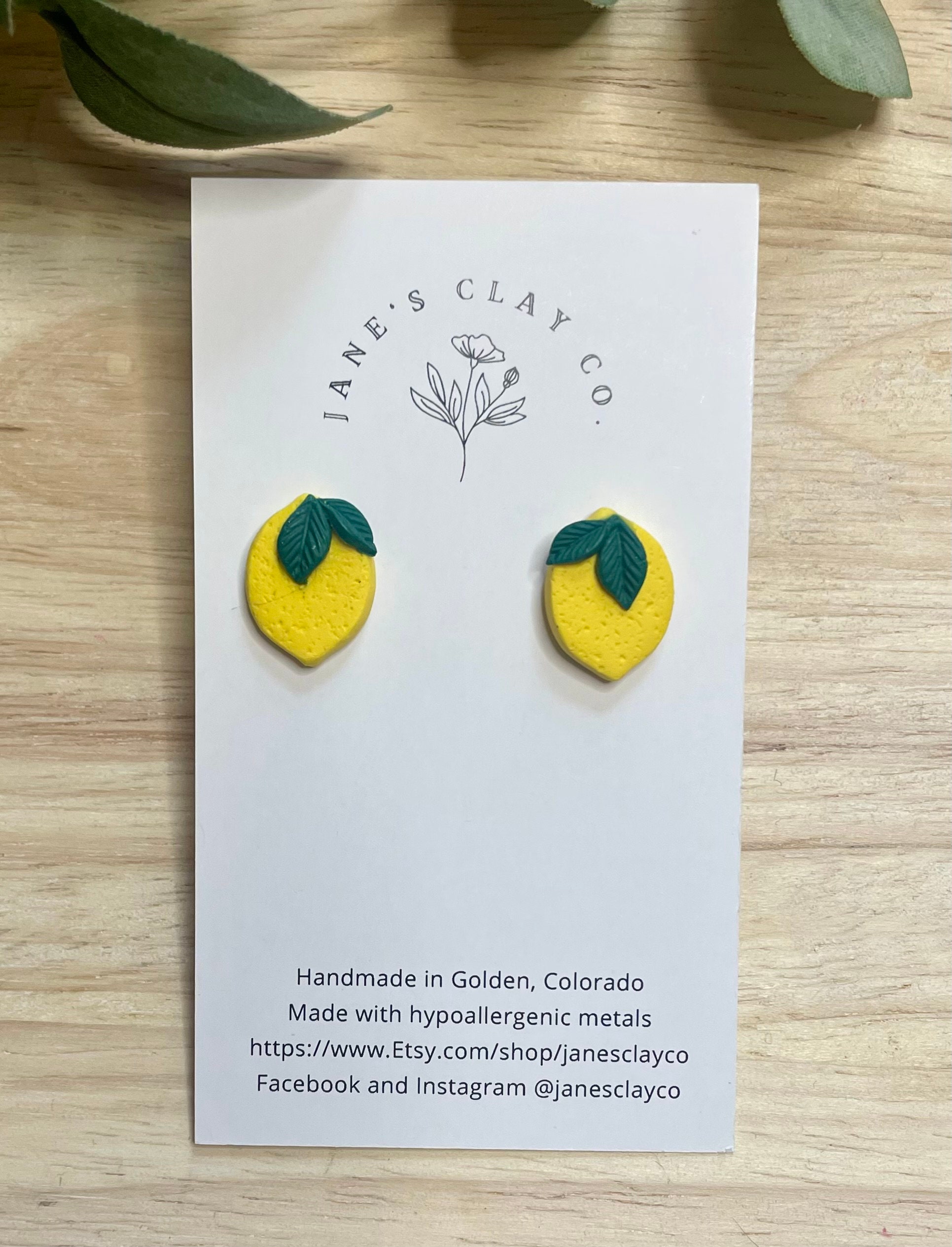 Lemon Studs OR Build Your Own 2-pack - Etsy