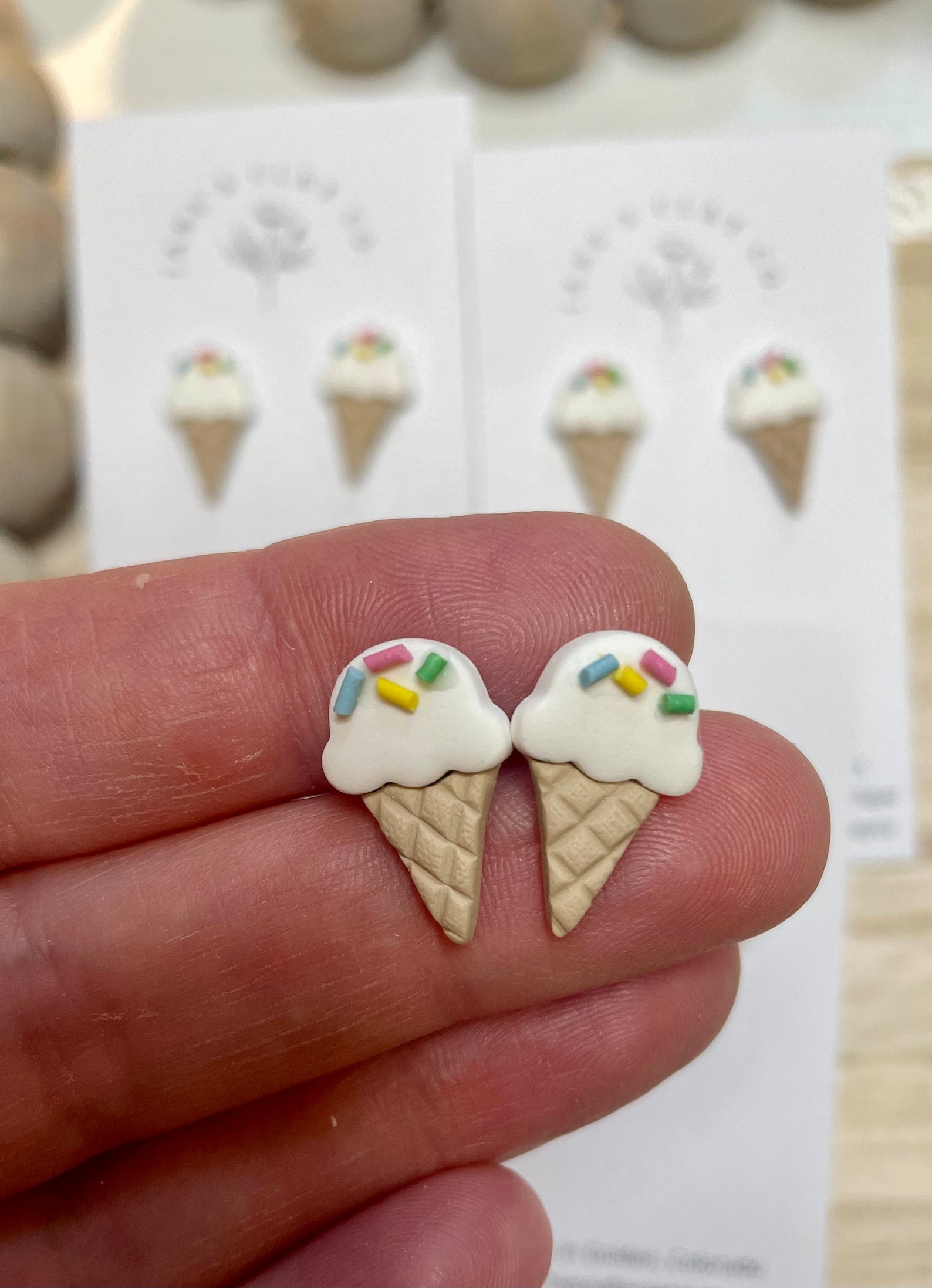 Ice Cream Cone Studs or Build Your Own Stud 2 Pack - Etsy