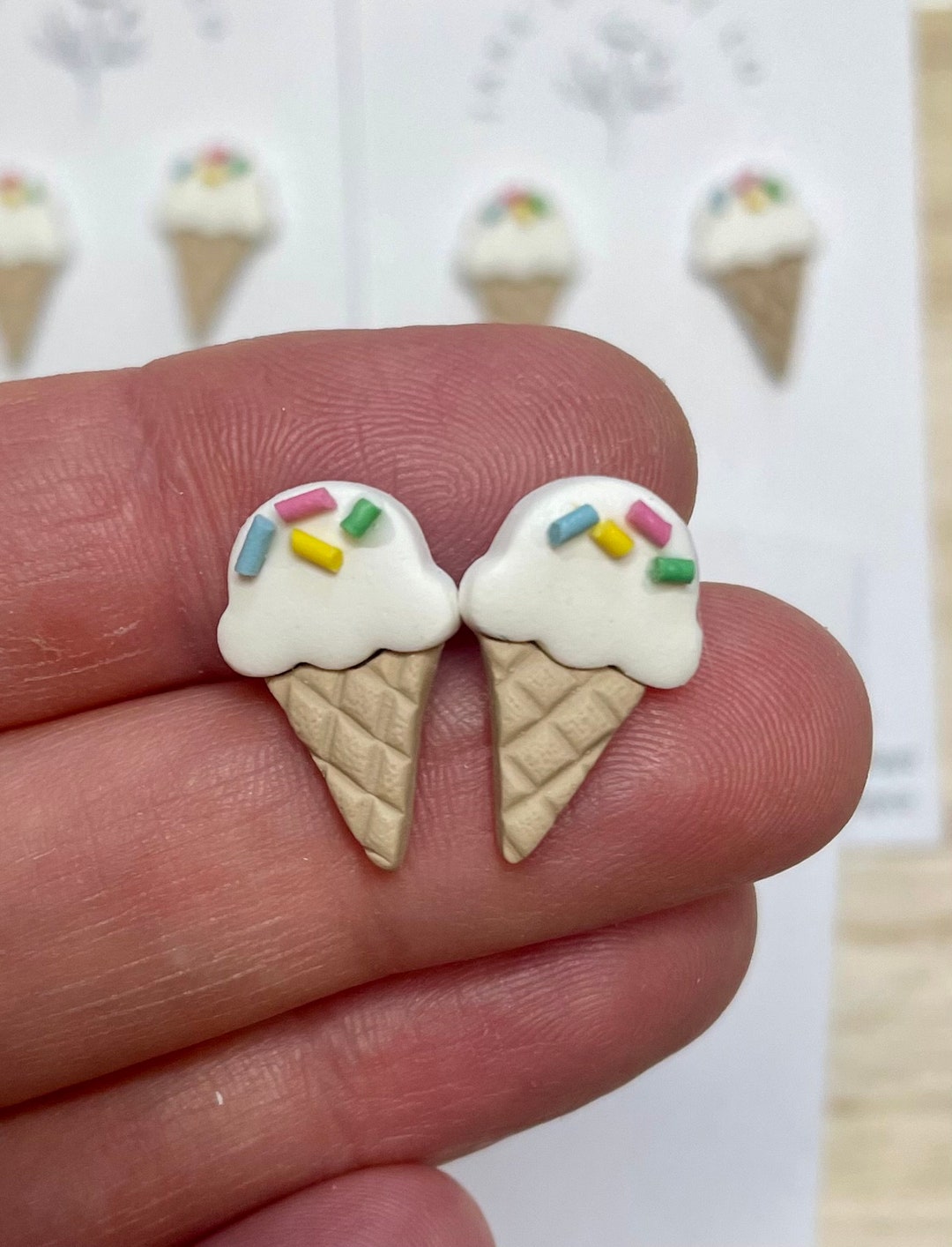 Ice Cream Cone Studs or Build Your Own Stud 2 Pack! - Etsy