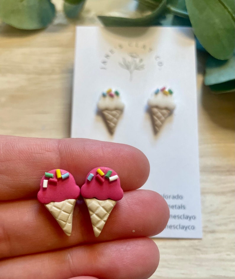 Ice Cream Cone Studs or Build Your Own Stud 2 Pack! - Etsy