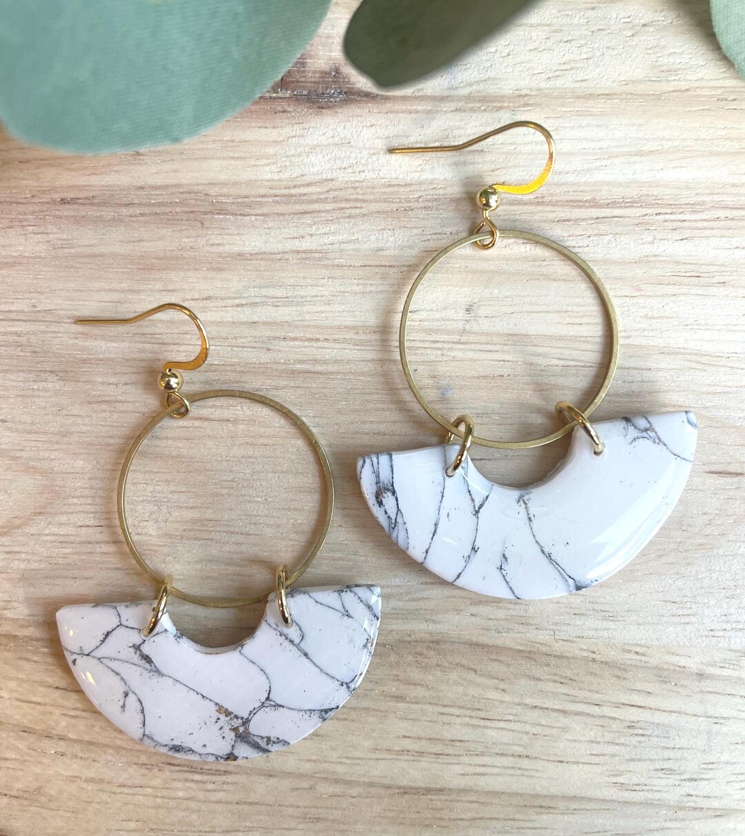 Clay Faux Marble Half Circles - Etsy