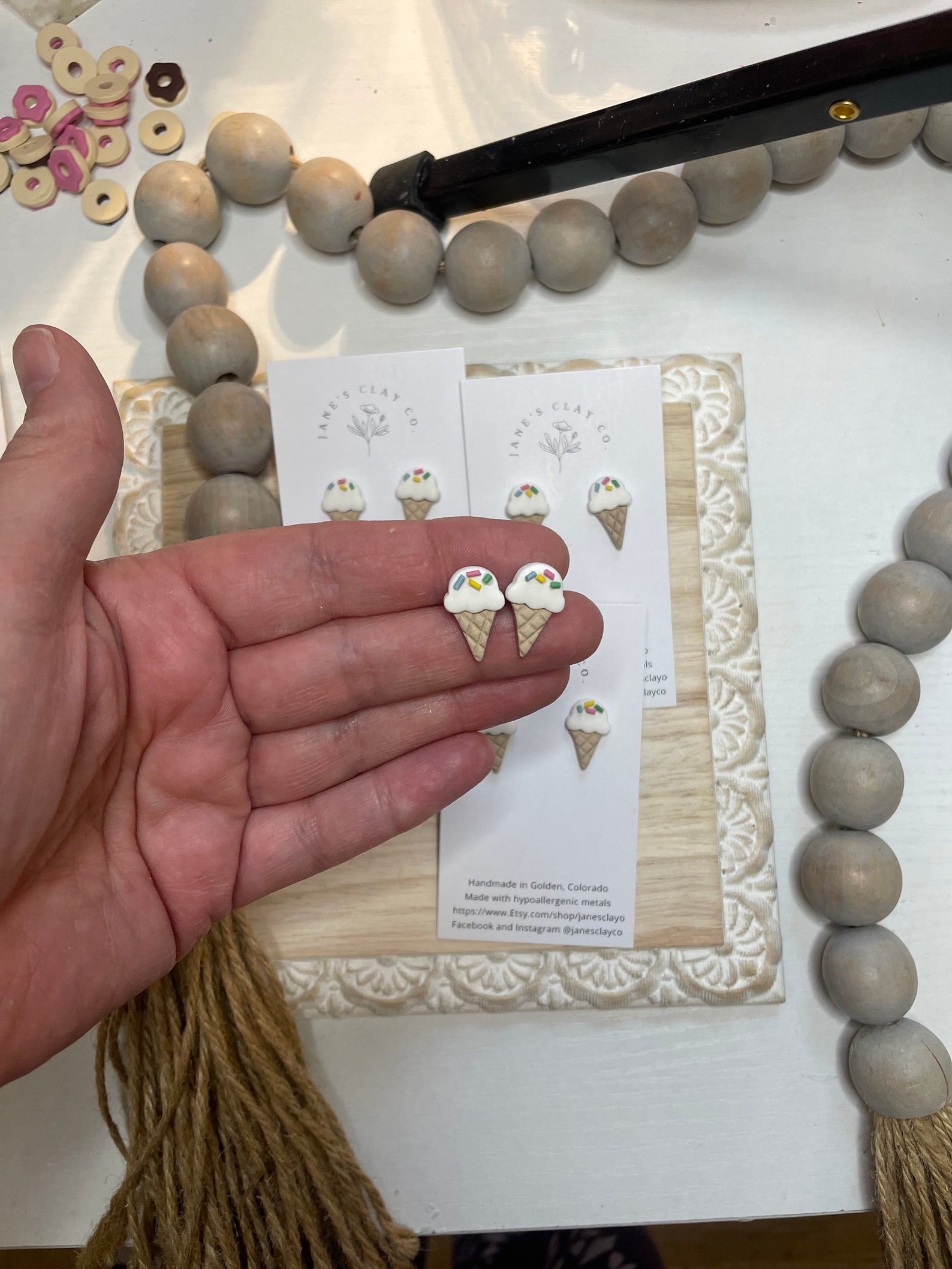 Ice Cream Cone Studs or Build Your Own Stud 2 Pack - Etsy