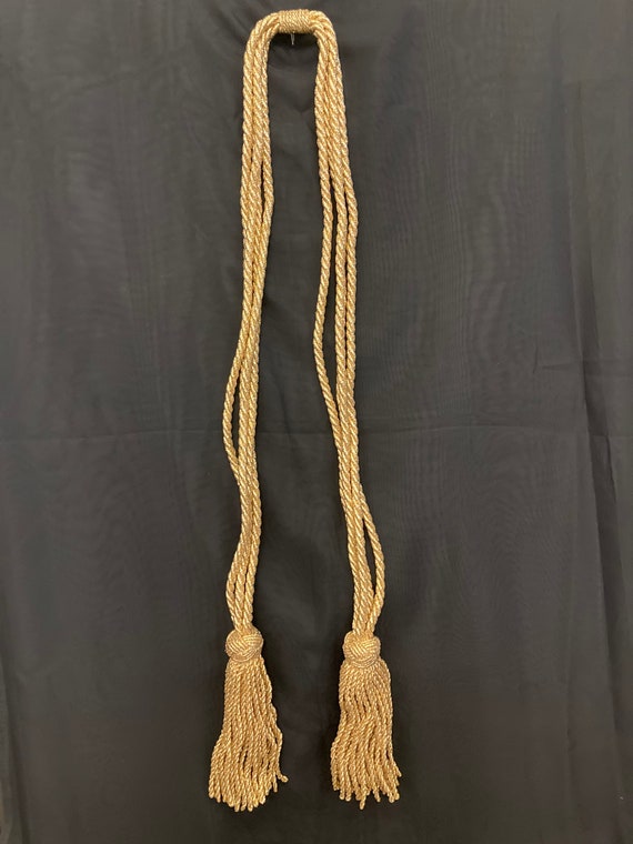 Twisted Metallic Gold Rope With Tassels - Etsy