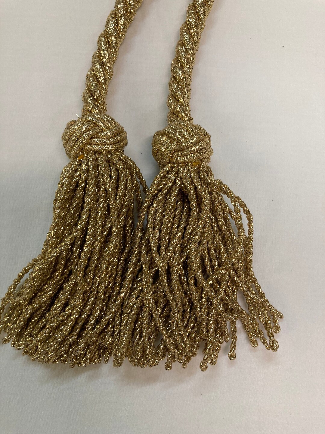 Italian Metallic Gold Rope With Tassels - Etsy