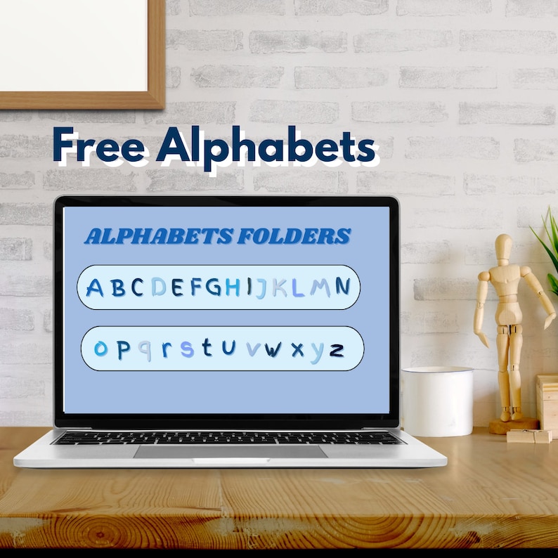 Desktop Wallpaper Organizer, Pastel Blue Aesthetic Desktop Wallpaper ...