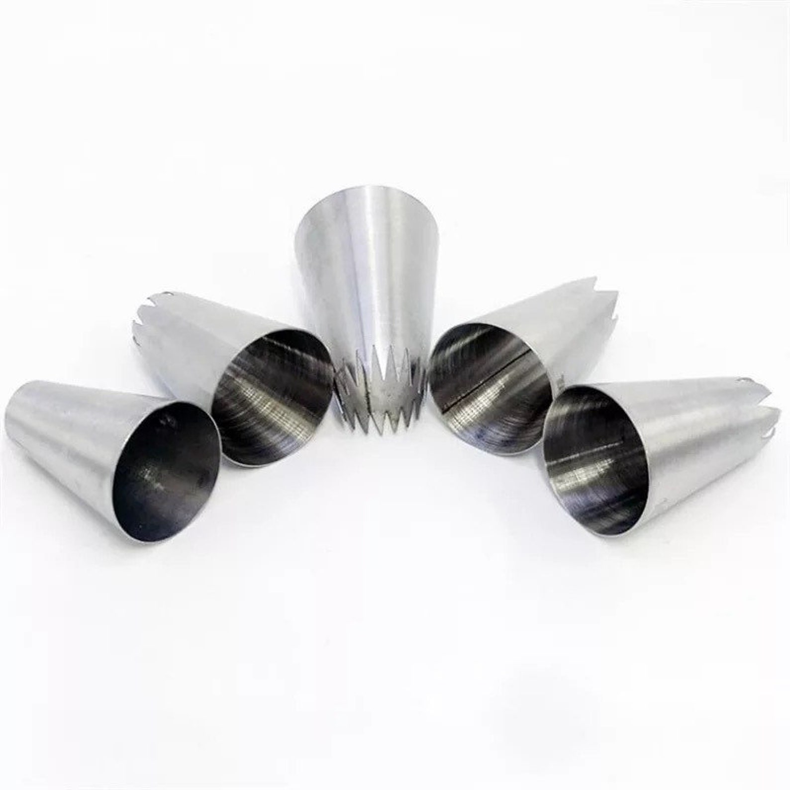 5pcs Large Metal Cake Cream Decoration Tips Set Pastry Tools Stainless ...