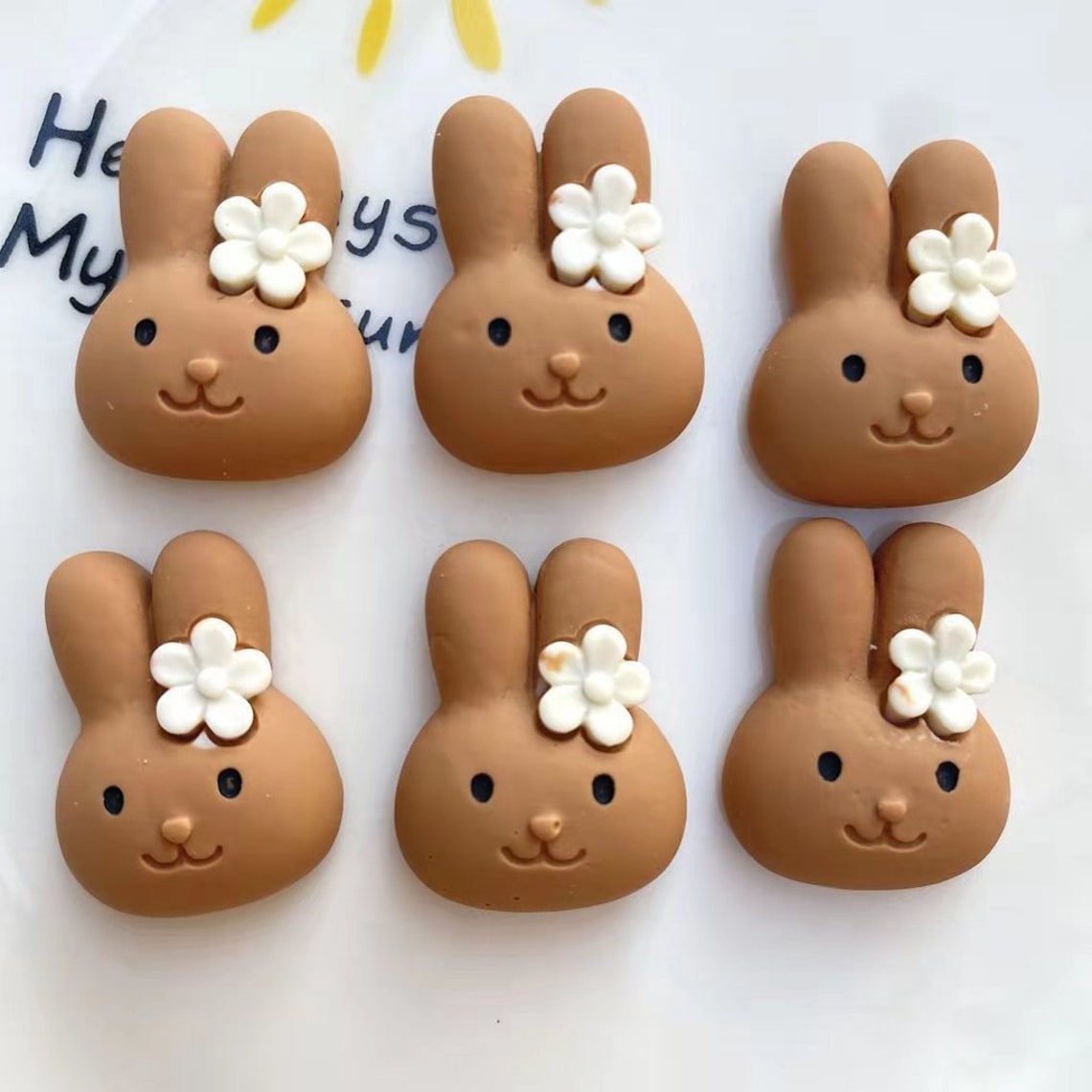 Cartoon Bear Rabbit Animal Flat Back Planar Resin DIY Kids - Etsy