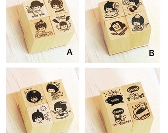 Cartoon Rubber Stamp - Etsy
