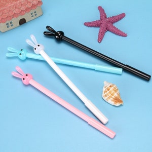 Cute Rabbit Bunny Ballpoint Pen Gel Pens Kawaii School Supplies ...