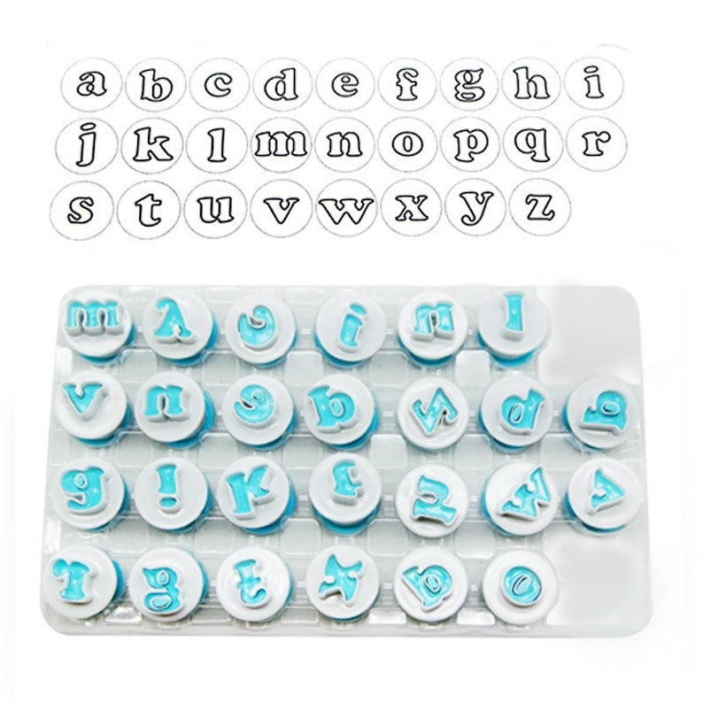 Upper/lowercase Alphabet Numbers Cookie Cutter Set Food Grade Plastic ...