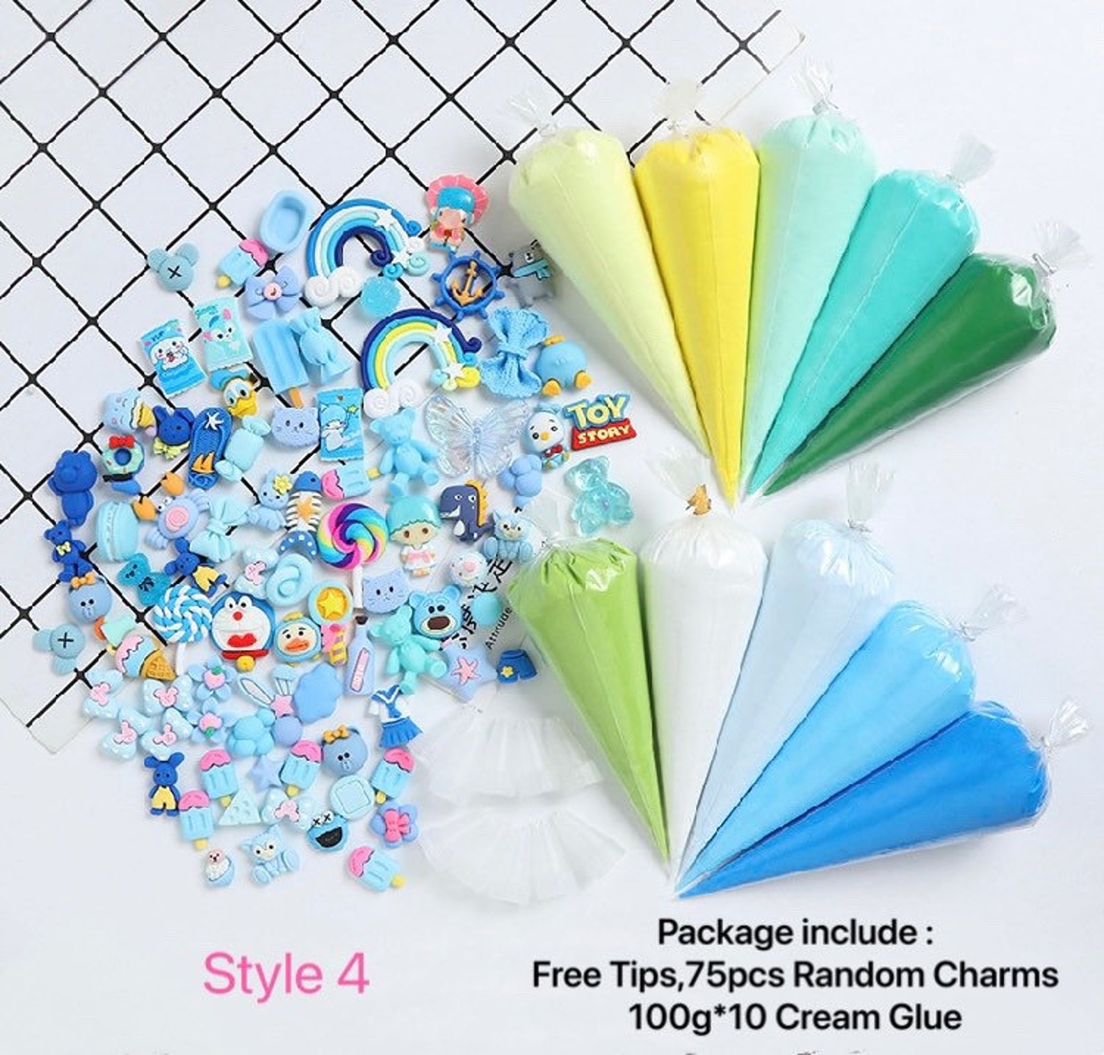 Silicone Whipped Deco Cream Simulation Cream Glue Gel DIY Kit Set With ...