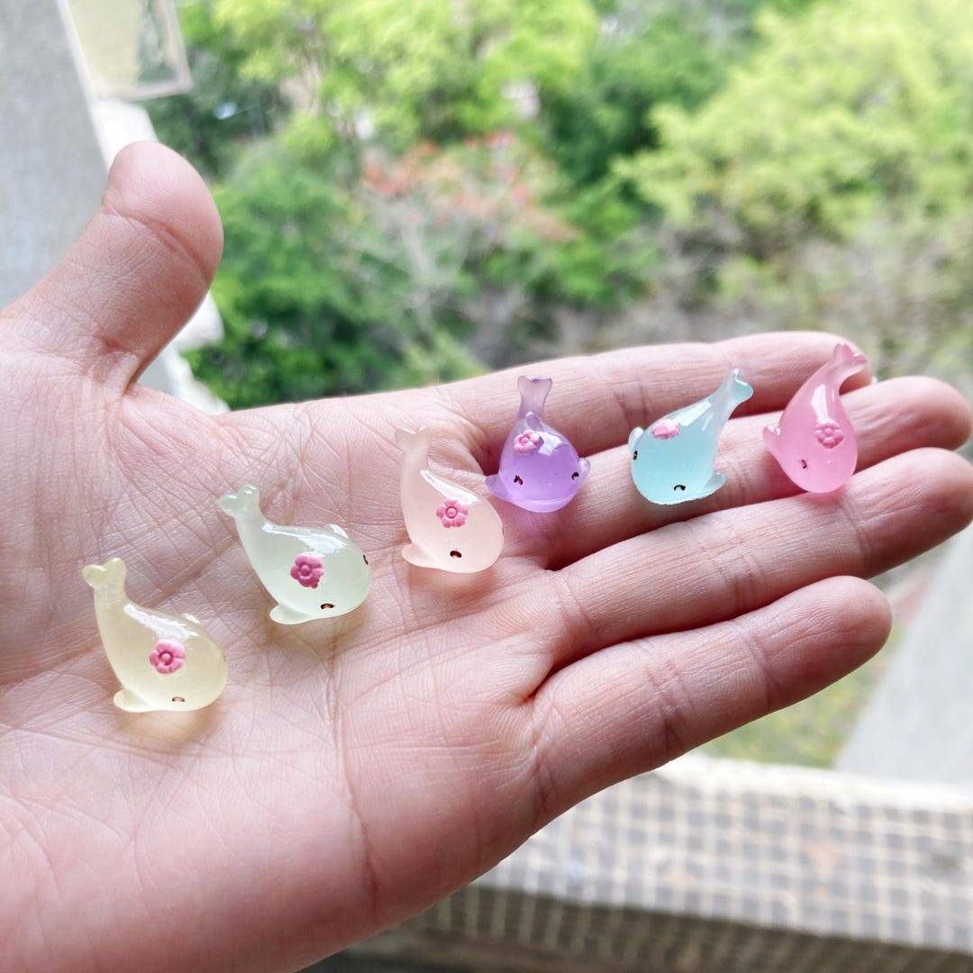 Mixed Glow in the Dark Cute Fish Charm Resin Resin Fluorescent Cabochon ...
