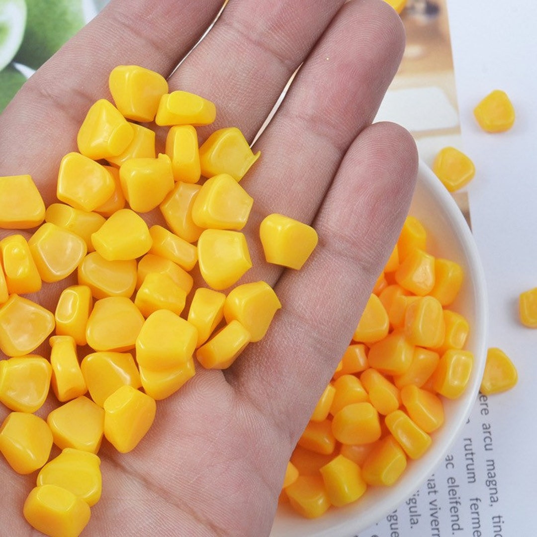Resin Corn Kernels Charms Artificial Food Slime Jewelry Making ...