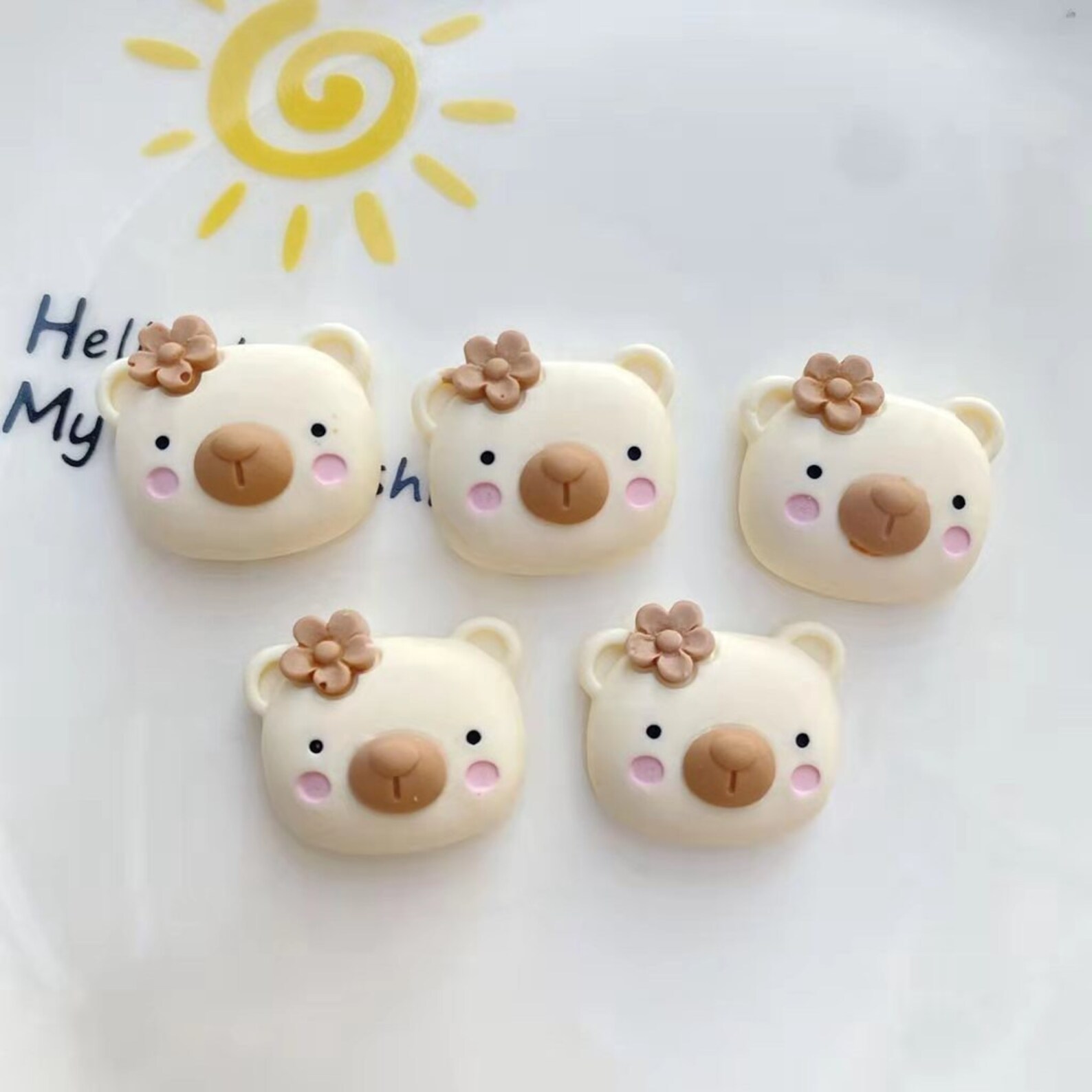 Cartoon Bear Rabbit Animal Flat Back Planar Resin DIY Kids - Etsy