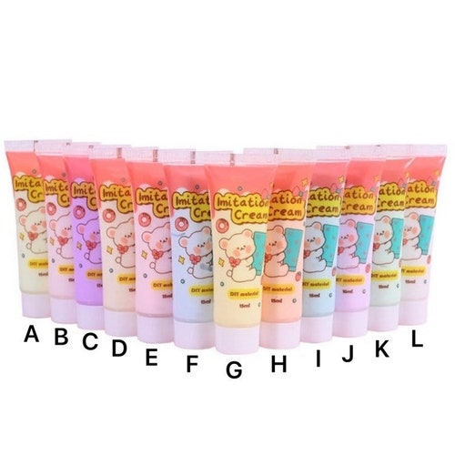 12 Color Macaron Resin Diy Fake Whipped Cream Clay Simulation - Etsy