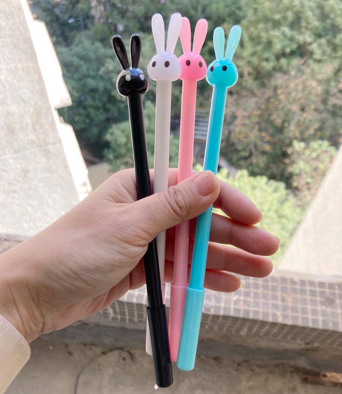 Cute Rabbit Bunny Ballpoint Pen Gel Pens Kawaii School Supplies ...