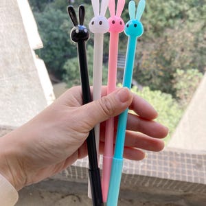 Cute Rabbit Bunny Ballpoint Pen Gel Pens Kawaii School Supplies ...