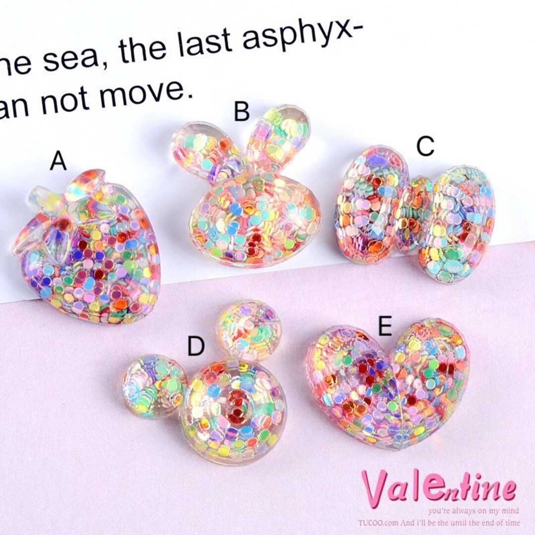 Cute Crystal Translucent Animal Fruit Resin Flat Back Resin Small ...