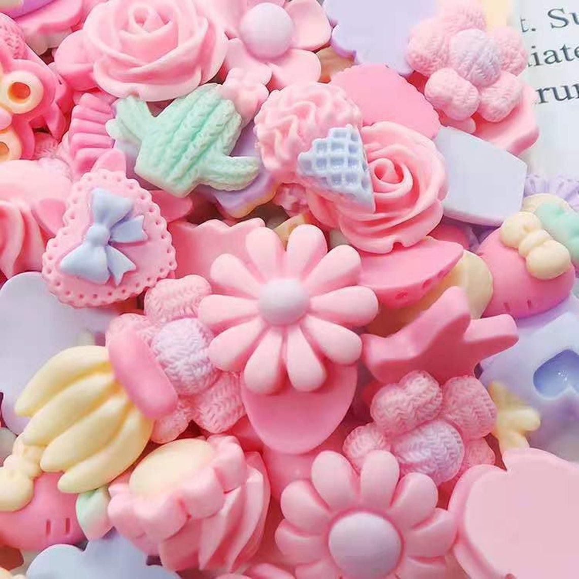 Cartoon Mixed Pattern Flat Back Resin Embellishments DIY Craft - Etsy