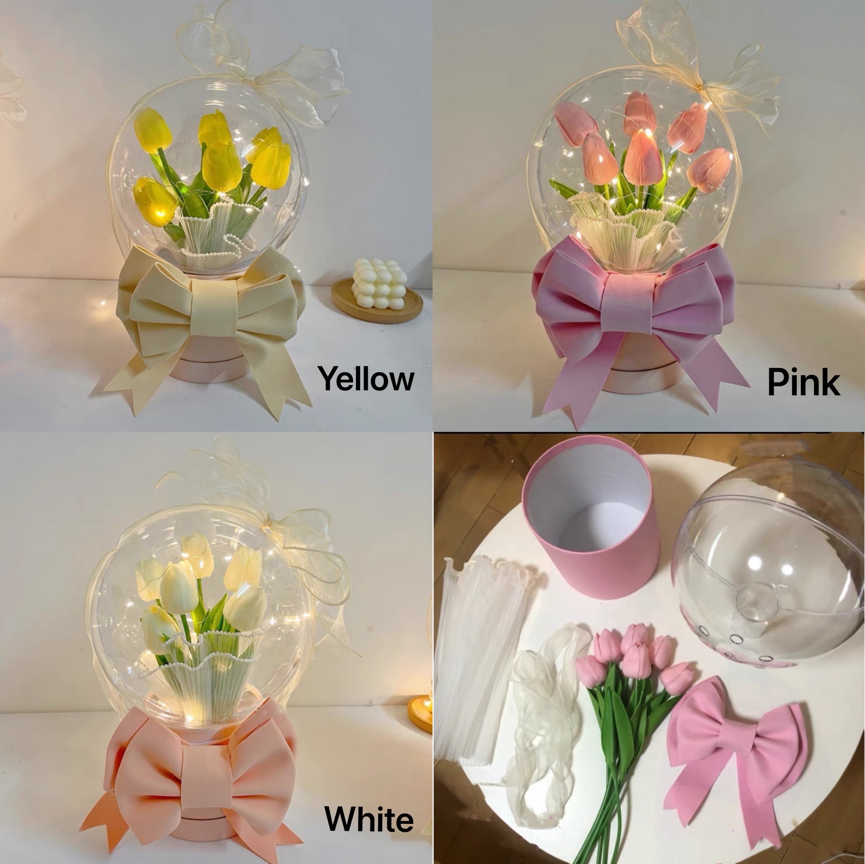 Tulips Bobo Ball DIY Kit Set, Bobo Ball Bouquet Flower Balloon, Flower ...