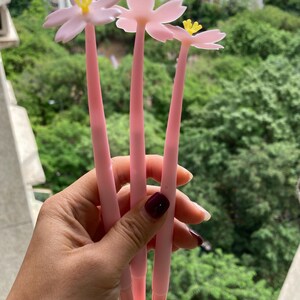 Cute Pink Flower Ballpoint Pen Gel Pens Kawaii School Supplies ...