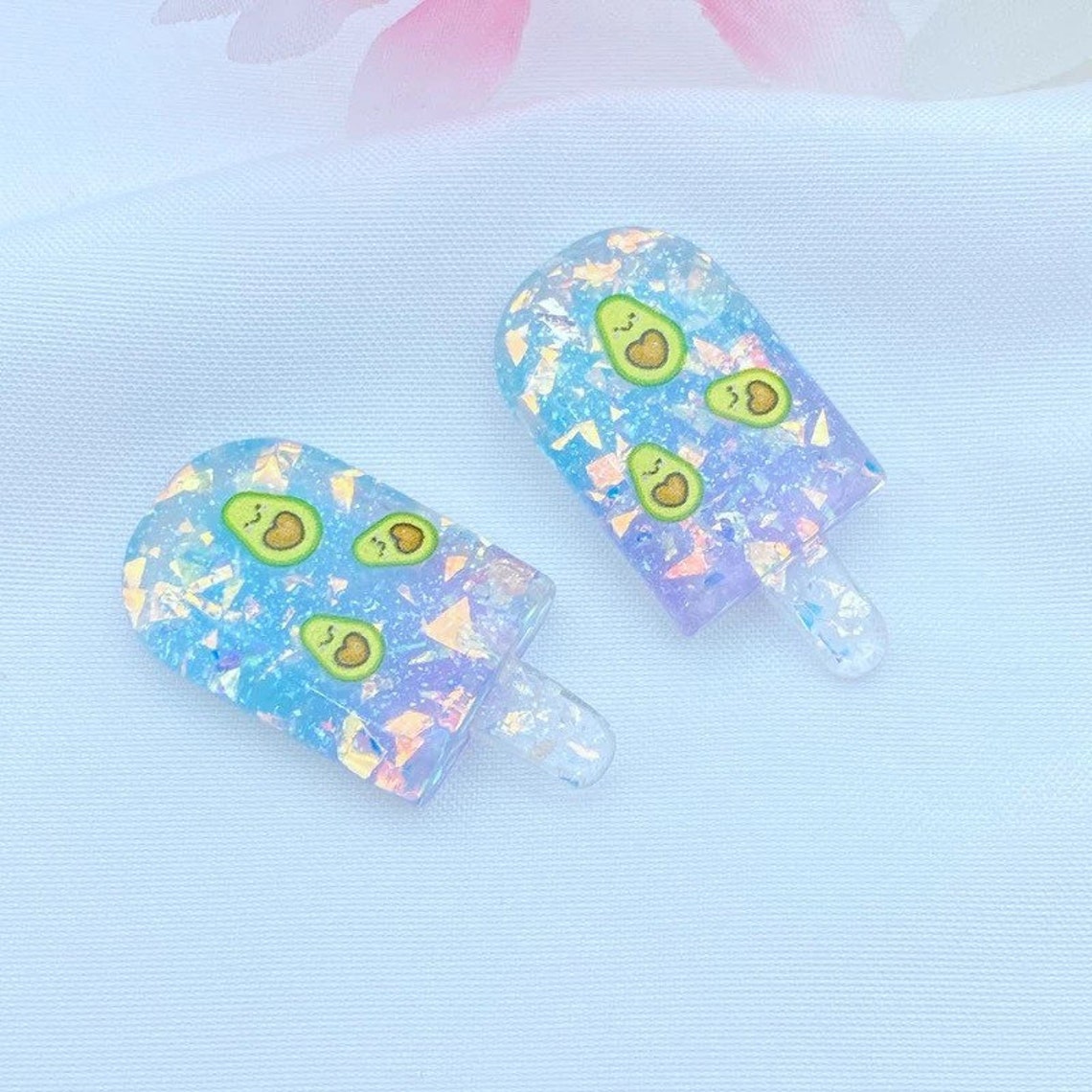 New Cute Mixed Shiny Fruit Popsicle Flat Back Resin Cabochons ...