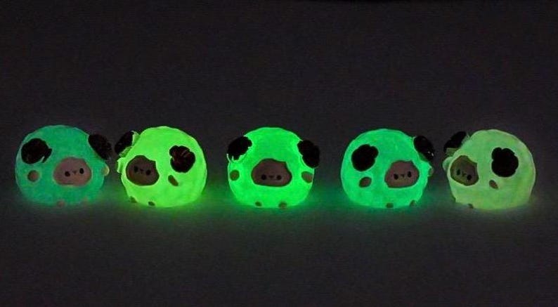 Glow in the Dark Animal Charms: Resin Cabochons for DIY Crafts - Etsy