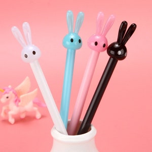 Cute Rabbit Bunny Ballpoint Pen Gel Pens Kawaii School Supplies ...
