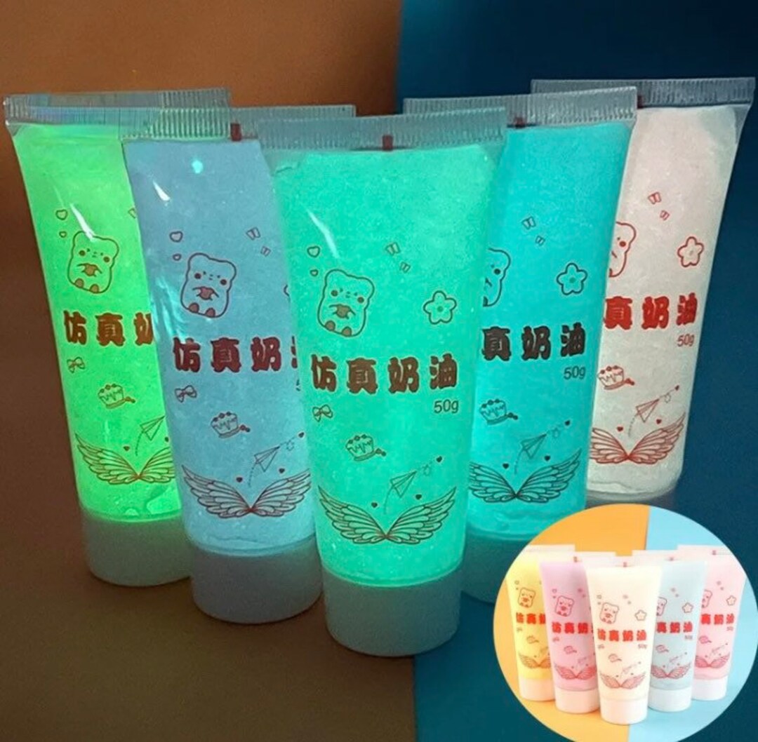 1 Set 5 Colors 50ML Luminous Simulation Cream Glue Set Handmade DIY ...
