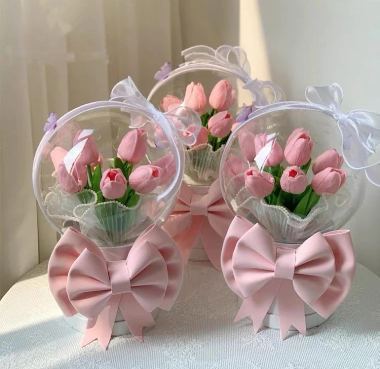 Tulips Bobo Ball DIY Kit Set, Bobo Ball Bouquet Flower Balloon, Flower ...