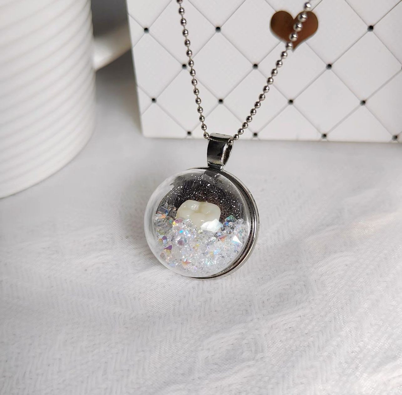 DIY Tooth Keepsake Pendant Necklace Making Jewelry Keepsake Kit (glue ...