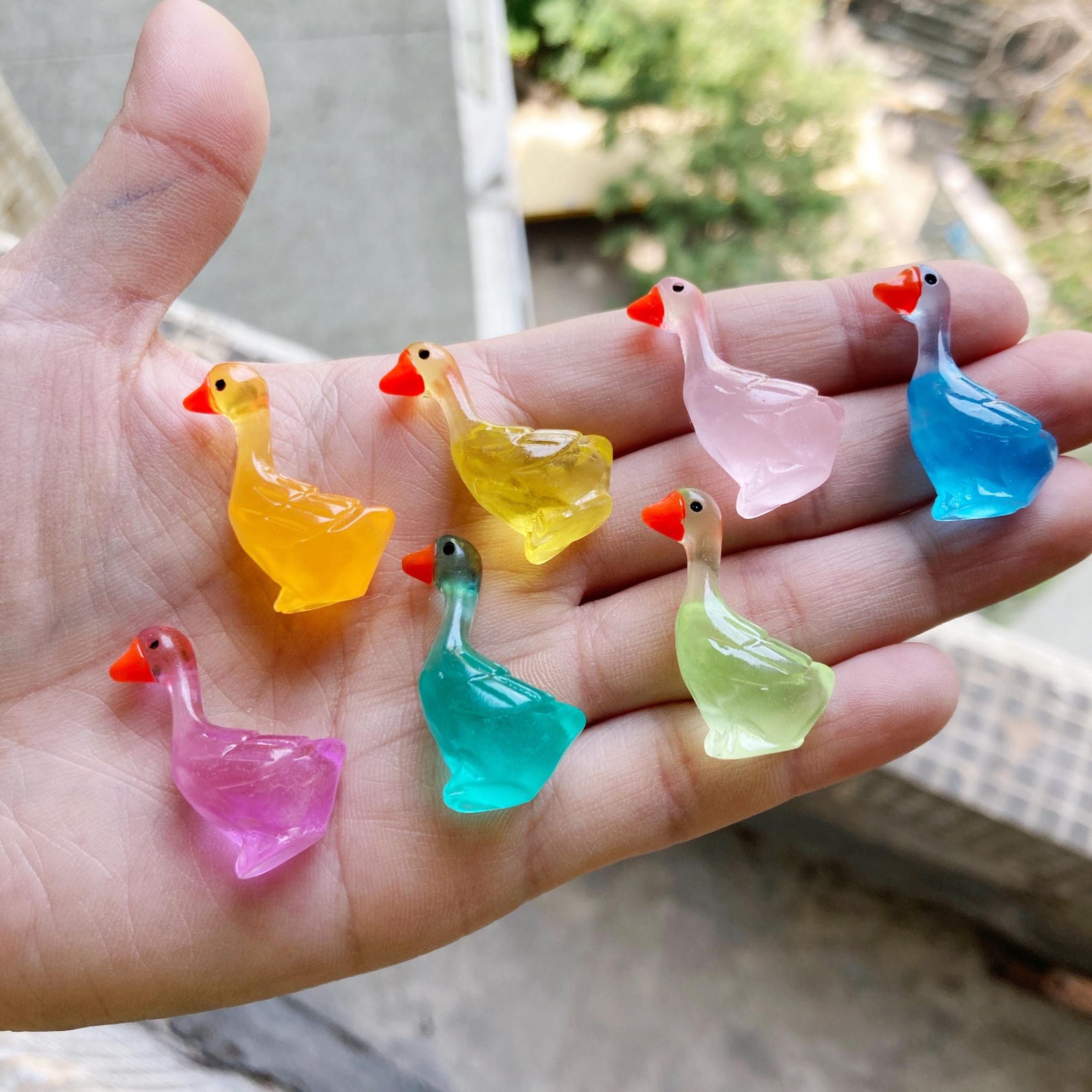 Glow in the Dark Goose Charms: Luminous Resin Cabochons - Etsy