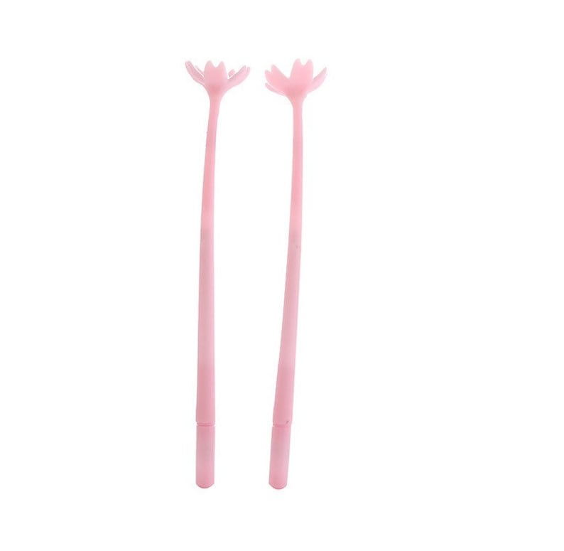 Cute Pink Flower Ballpoint Pen Gel Pens Kawaii School Supplies ...