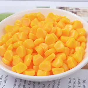 Resin Corn Kernels Charms Artificial Food Slime Jewelry Making ...