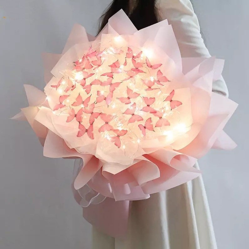 Diy Set Butterfly Bouquet Diy Kit Set Nupcial Butterfly Etsy México