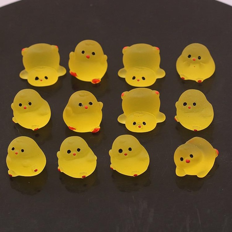Glow in the Dark Chick Resin Charms: DIY Craft Supplies - Etsy