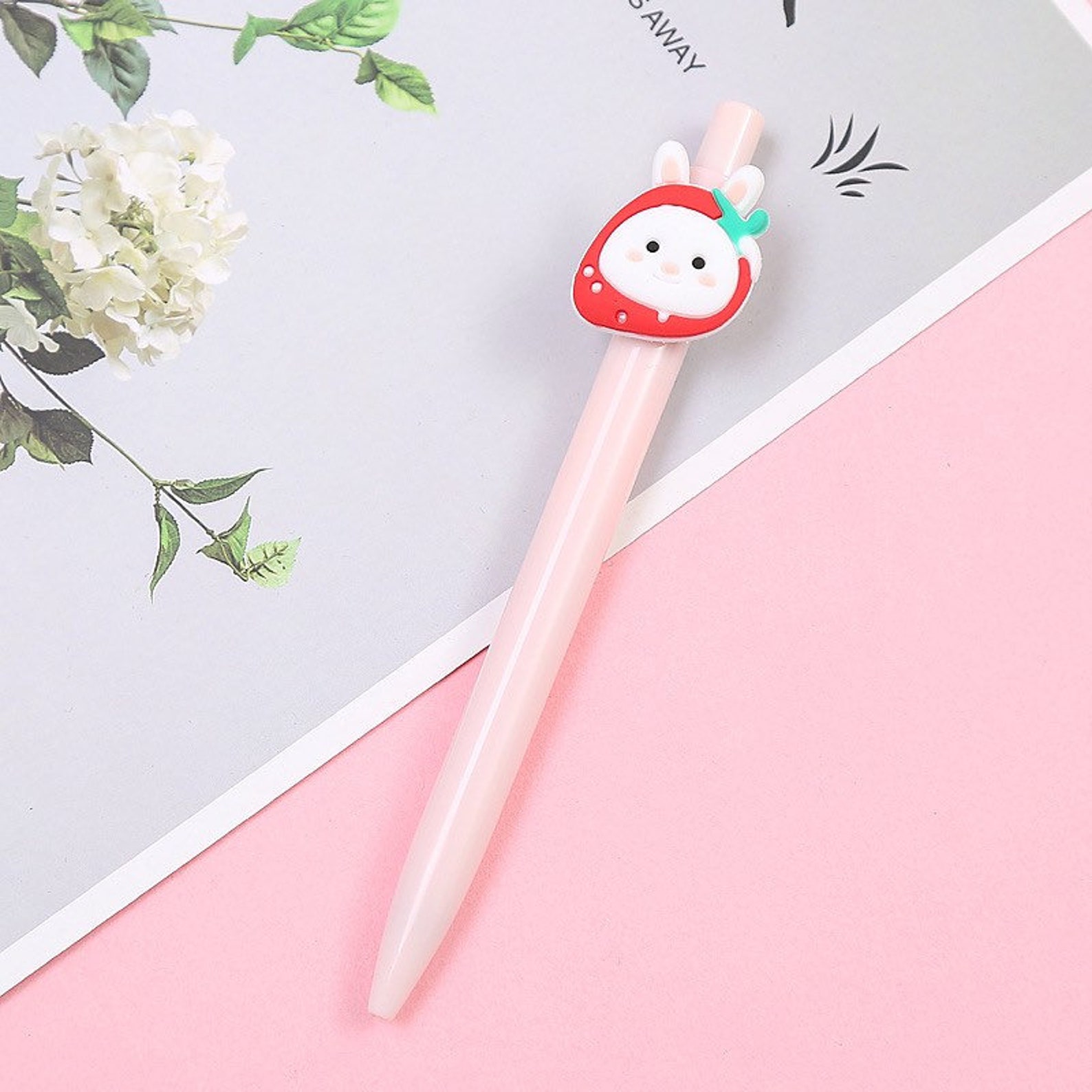 1 Set 6pcs Kawaii Japan Cartoon Press Gel Pen Cute 0.5mm Black - Etsy