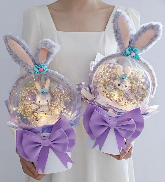 Kawaii Rabbit Cartoon Bobo Ball Bouquet DIY Gift Box Set - Etsy Australia