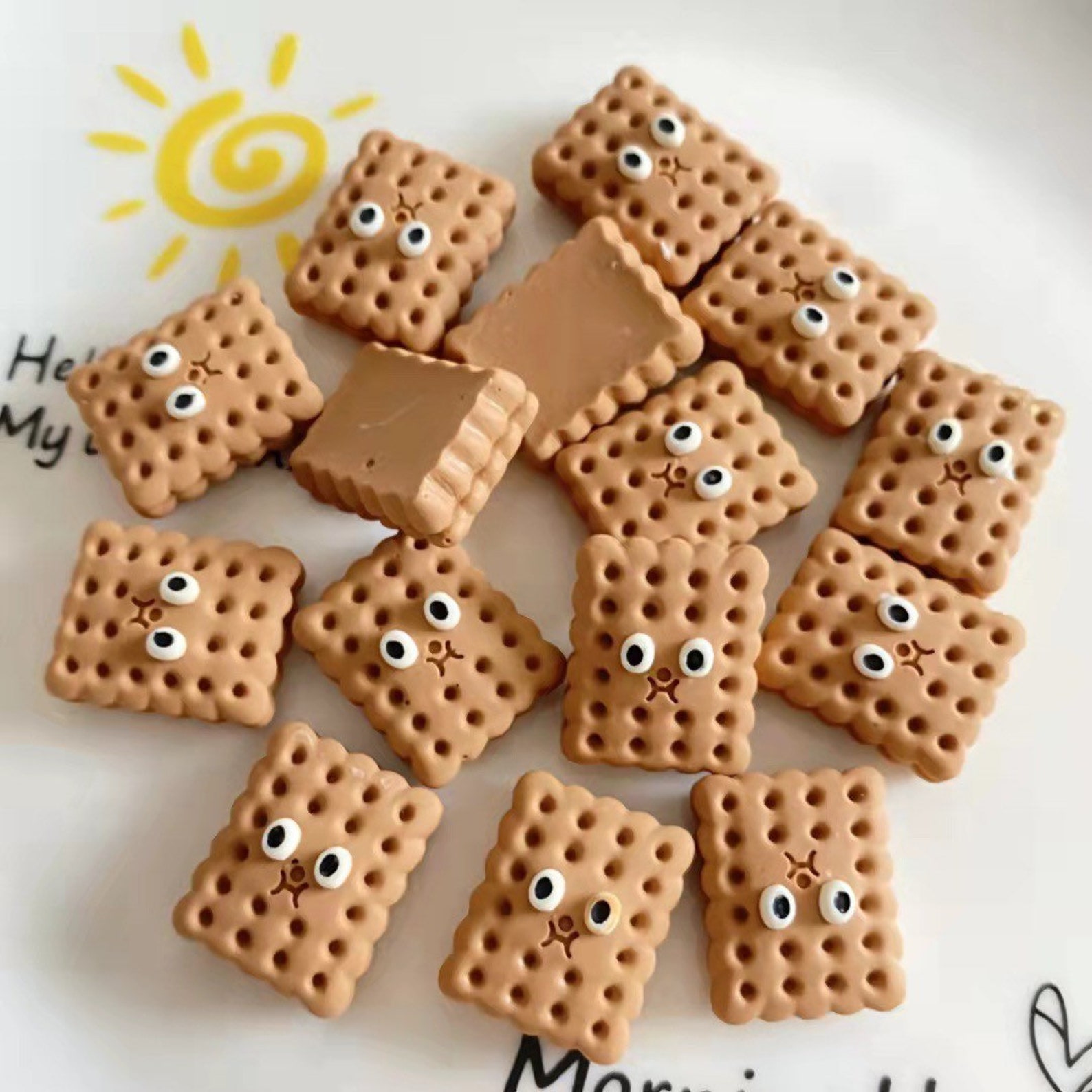 Kawaii Biscuit Candy Resin Charms Pendant for Earrings Bracelet ...