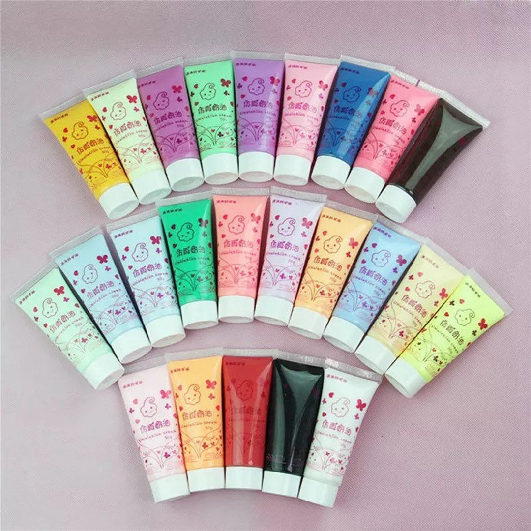 1 Set (24pcs) Resin Diy Fake Whipped Cream Clay Simulation Cream Gel ...
