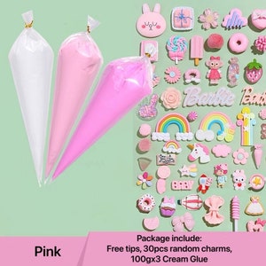 Silcone Whipped Deco Cream Simulation Cream Glue Gel DIY Kit Set With ...